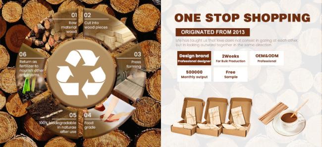 1000PCS Bamboo Coffee Stirrers Stir Sticks Biodegradable Disposable Drink Stirrers