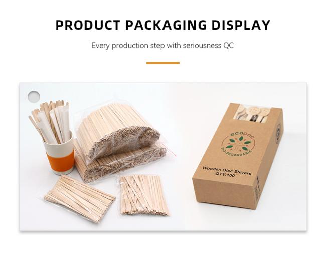 Eco Friendly Various Size Custom Disposable Bamboo Round Head Coffee Stirrer