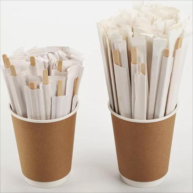 Custom Various Size Disposable Wooden Stirrer Individually Wrapped Coffee Stirrers
