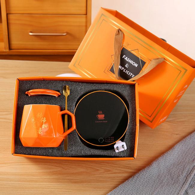 Customized Office Home Gift Set Heater Mug Eco-Friendly Thermostatic Ceramic Water Coffee Cup
