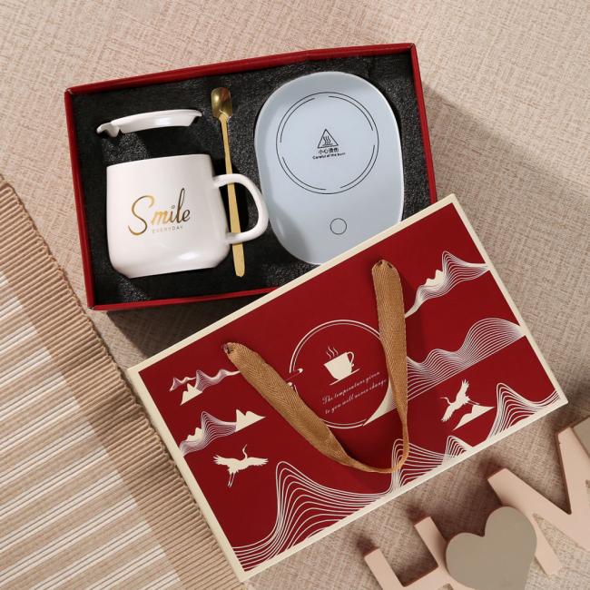 Customized Office Home Gift Set Heater Mug Eco-Friendly Thermostatic Ceramic Water Coffee Cup