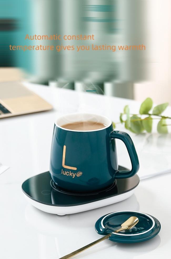 Hot Selling Temperature Control 55 Degrees Heated Coffee Ceramic Cup Mug Portable Thermostatic Water Mug