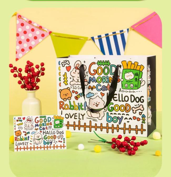 Spot White Card Special Paper Gift Handbag Shopping Clothing Advertising Paper Bag Jewelry Gift Tea Companion Gift Bag Can Be Customized