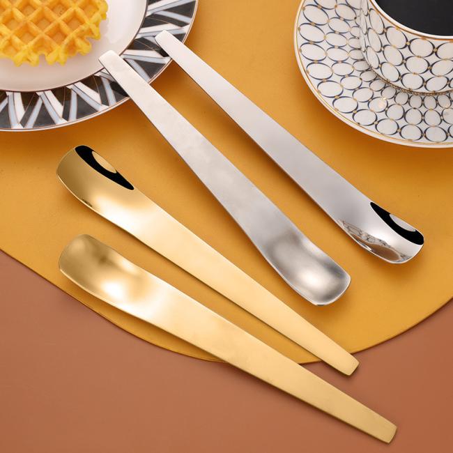 Food Grade 304 Stainless Steel Ice Cream Scoop Slender Spoon Dessert Spoon Light Luxury Ice Cream Scoop for Children