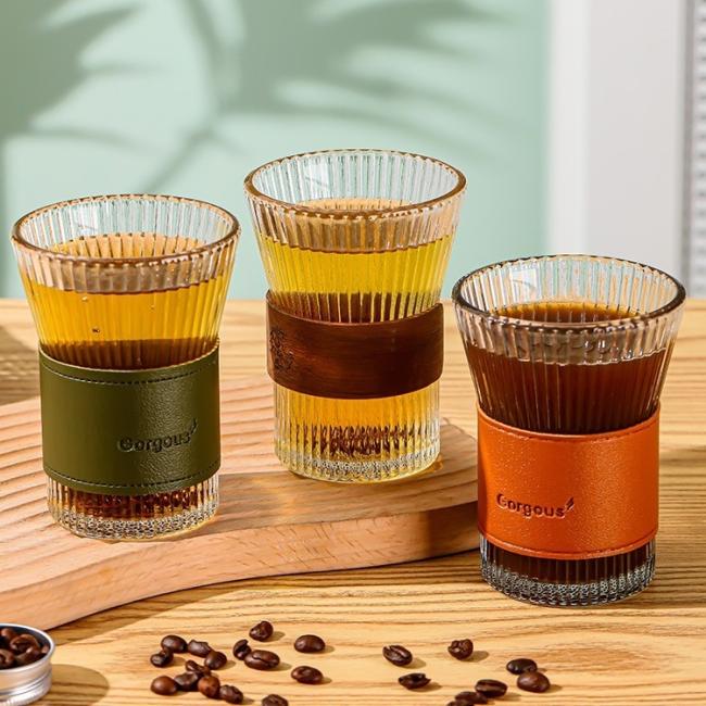 High Appearance Level Glass Organ Cup Household Hanging Ear Coffee Cup with Hand Gift Cup Gift Cup Printed Logo