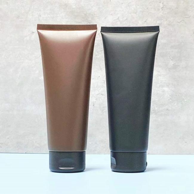 Face Wash Cream White Facial Cleanser Plastic Soft Tube Cosmetic Empty Packaging Hose with Flip Top Cap