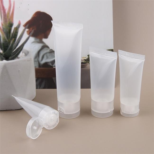Custom Empty Plastic PE Flip Top Squeeze Lotion Soft Cosmetic Packaging Squeeze Tube