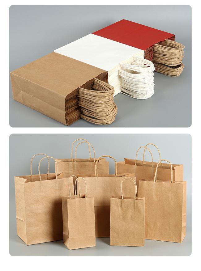 Kraft Paper Bag, Hand-Held Paper Bag, Coffee, Milk Tea, Takeaway Packaging Bag