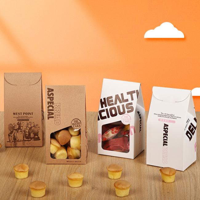 Cowhide Handbag, Cake Box, Small Snack Packaging Paper Bag