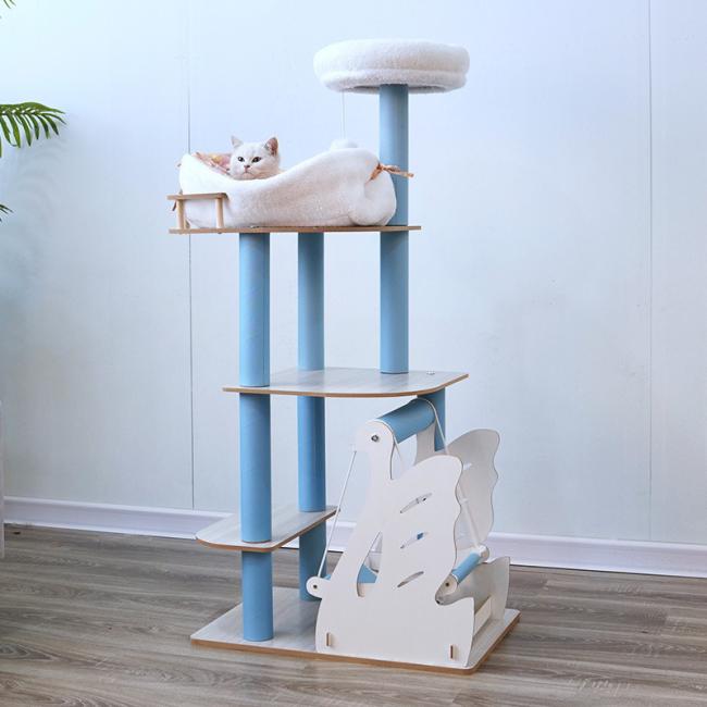 Custom Sisal Rope Scratch Board Modern Large Cat Scratching Post Cat Tree, Pet Scratcher Cat Climber