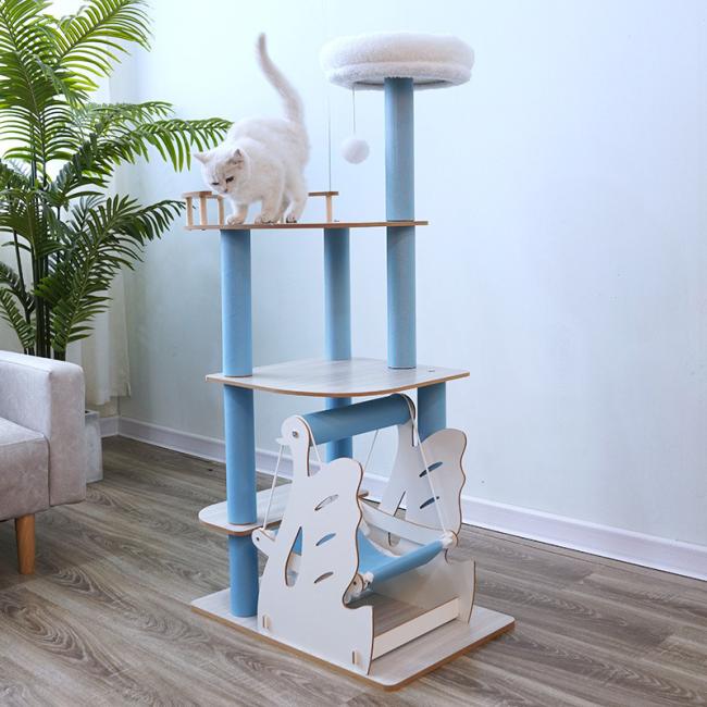 Custom Sisal Rope Scratch Board Modern Large Cat Scratching Post Cat Tree, Pet Scratcher Cat Climber