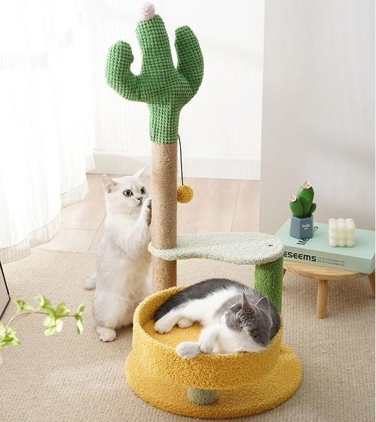 Pet Durable Three Layer Cat Scratcher House Desk Carrier Toy Detachable Furniture Cat Tree