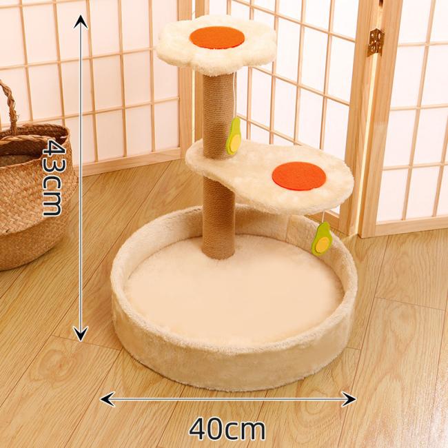 Pet Durable Three Layer Cat Scratcher House Desk Carrier Toy Detachable Furniture Cat Tree