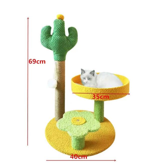 Pet Durable Three Layer Cat Scratcher House Desk Carrier Toy Detachable Furniture Cat Tree