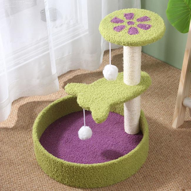 Wholesale Sisal Short Plush Stable Scratcher Tower Cat Scratcher
