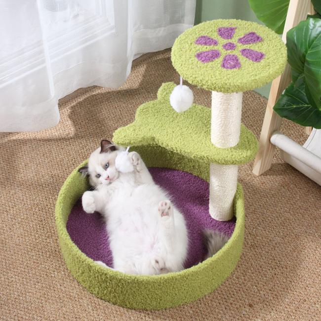 Wholesale Sisal Short Plush Stable Scratcher Tower Cat Scratcher