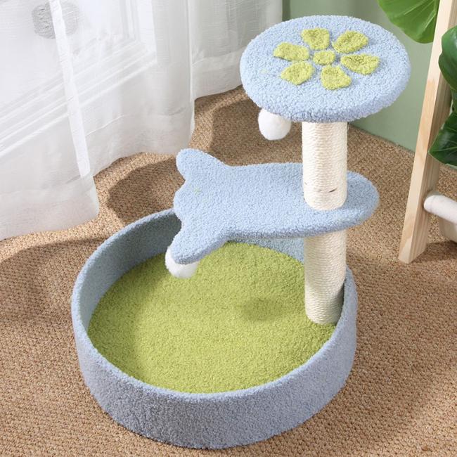Wholesale Sisal Short Plush Stable Scratcher Tower Cat Scratcher
