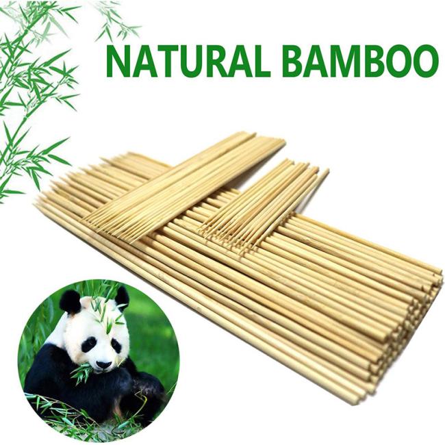 BBQ Accessories Flat Bamboo Meat Skewers Sticks Bamboo Skewers 30cm 35 Cm