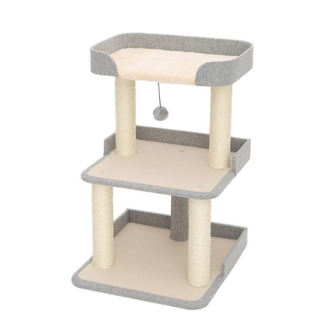 Creative Cat Toy Sisal Cat Tree Scratcher Three Layer Cat Scratcher