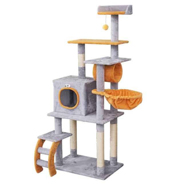 Cat Climbing Frame, Cat Nest, Cat Tree Velvet Cloth, Sisal Spacemodule Cat Scratching