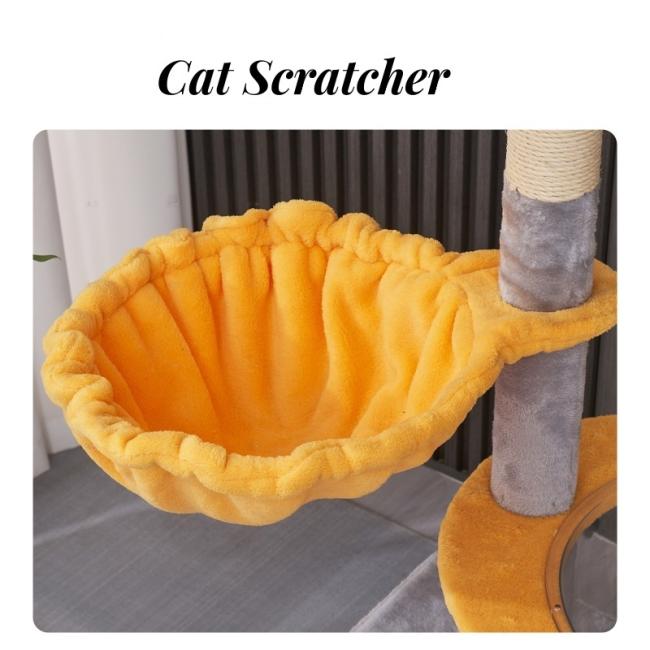 Cat Climbing Frame, Cat Nest, Cat Tree Velvet Cloth, Sisal Spacemodule Cat Scratching