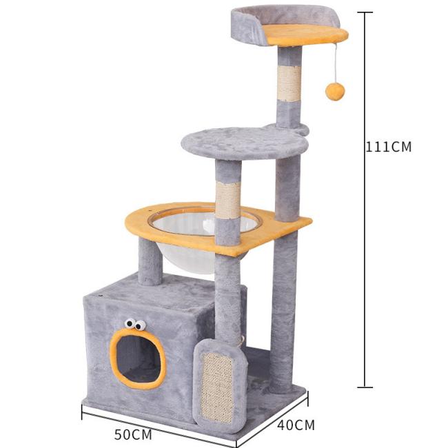 Cat Climbing Frame, Cat Nest, Cat Tree Velvet Cloth, Sisal Spacemodule Cat Scratching