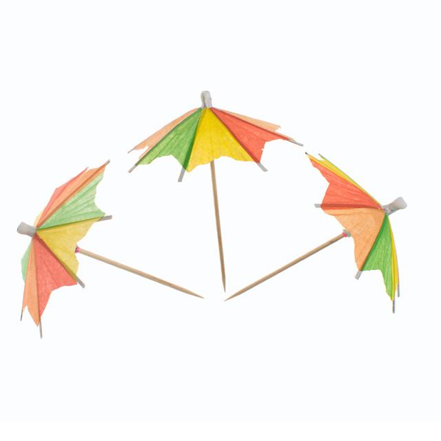 Wholesale Unique Decorative Wooden Food Grade Cocktail Umbrella Toothpicks