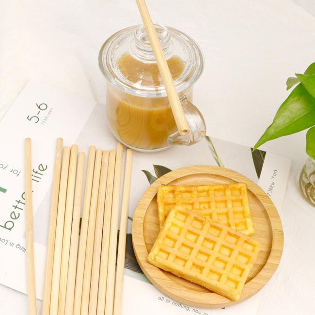Reusable Natural Organic Bamboo Fiber Drinking Straw for Hot/ Cold Beverage
