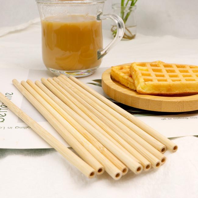 Reusable Natural Organic Bamboo Fiber Drinking Straw for Hot/ Cold Beverage