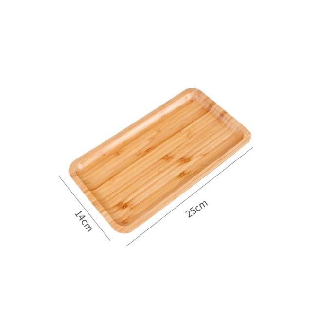 Bamboo Tray Japanese Wooden Tray Rectangular Simple Tea Tray Household Water Cup Tray Wooden End Plate Barbecue Tray Custom