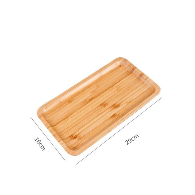 Bamboo Tray Japanese Wooden Tray Rectangular Simple Tea Tray Household Water Cup Tray Wooden End Plate Barbecue Tray Custom