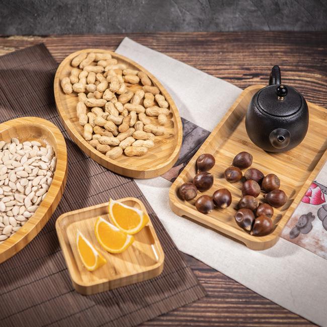 New Bamboo Tray Rectangular Ectangular Home Restaurant Tea Tray Hotel Rectangular Tea Tray Simple Japanese Bamboo Fruit Tray