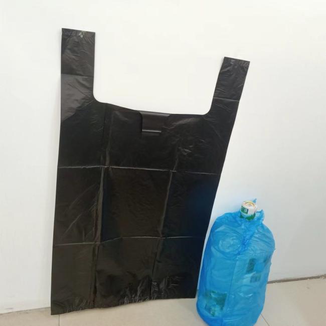Black Good Quality Big Size Outdoor or Public Place Used T-Shirt Biodegradable Rabbish Bag