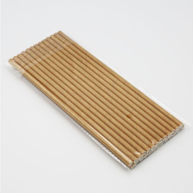 Wholesale Eco-Friendly Degradable Paper Drinking Straws Disposable Colorful Wood Bar Accessories with Custom Logo