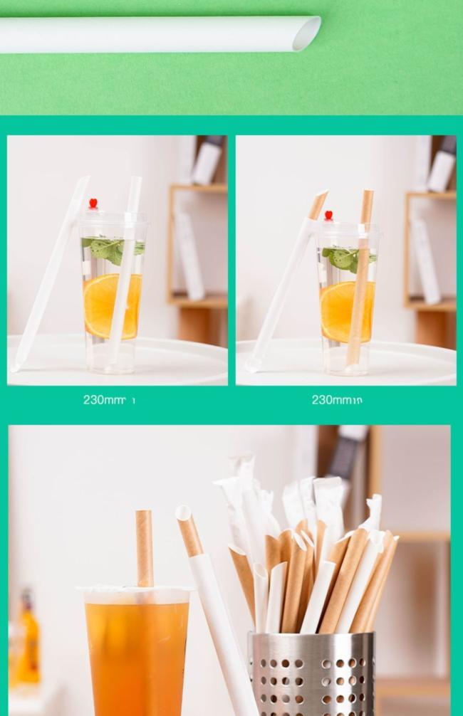 Colorful Paper Straws Disposable Environmentally Friendly Juice Art Paper Dessert Table Beverage Decoration Striped Paper Straws