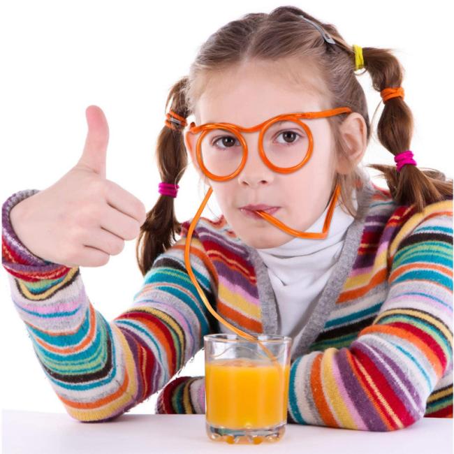 Creative Fun Glasses Straws Crazy Funny Art Straws Party Straws