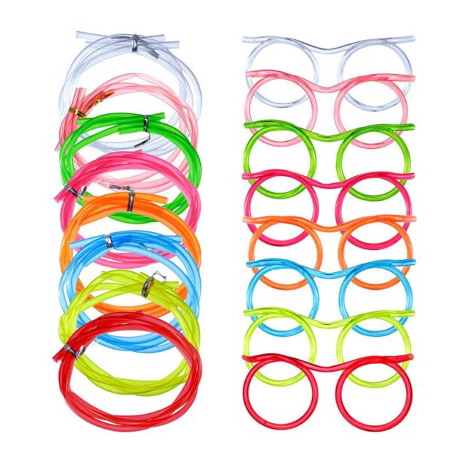 Creative Fun Glasses Straws Crazy Funny Art Straws Party Straws