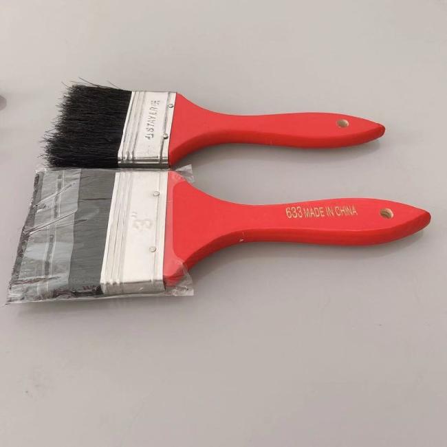Wooden Handle 100% Bristle Paint Brushes Long Handle Paint Brush