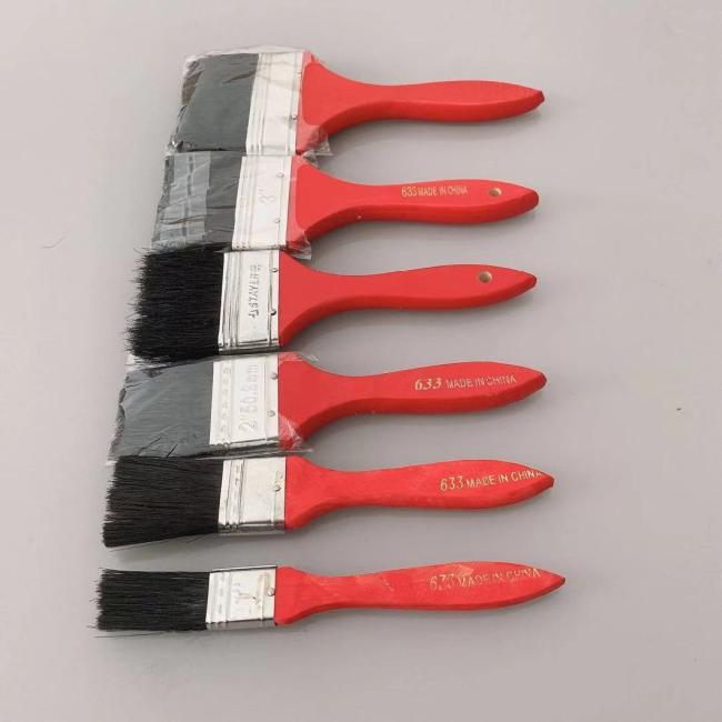 Wooden Handle 100% Bristle Paint Brushes Long Handle Paint Brush