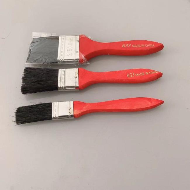 Wooden Handle 100% Bristle Paint Brushes Long Handle Paint Brush