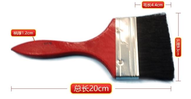 Bristle Paintbrush Wooden Handle Paint Brush with Stainless Steel Ferrule