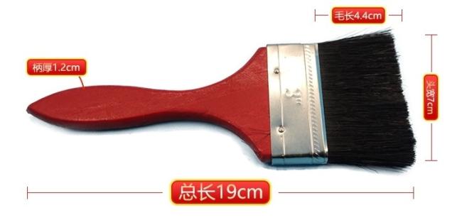 Bristle Paintbrush Wooden Handle Paint Brush with Stainless Steel Ferrule