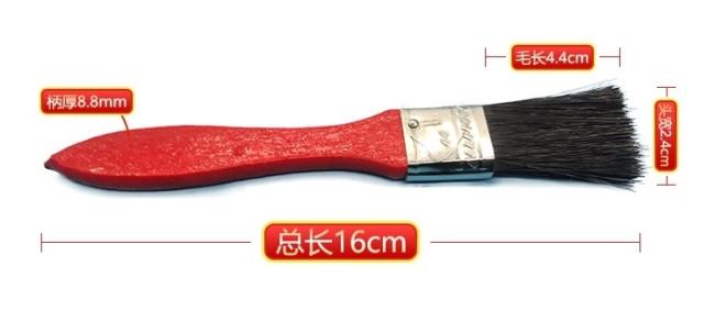 Factory Good Quality Red Wooden Handle Paint Brush with Pure Bristle