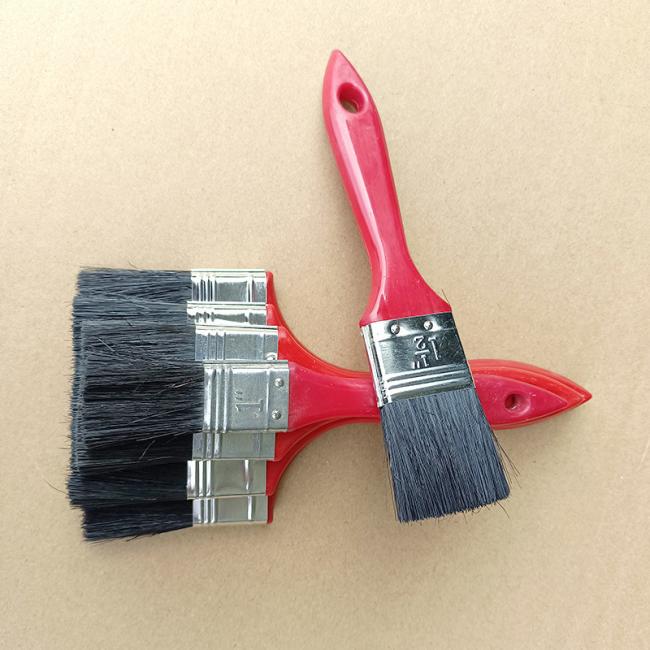 Red Wooden Handle Paint Brush with Pure Bristle
