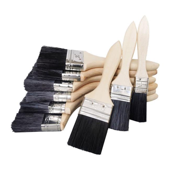 Wooden Handle Black Hair Paint Brush Black Hair Brush