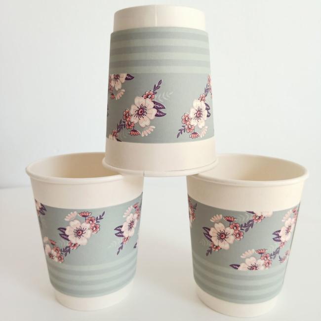 100% Compostable 7oz /8oz/12 Oz Coffer Cup for Water /Juice /Tea/Coffee Paper Cup