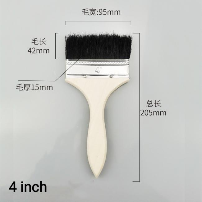 High Quality Custom Artist Painting Tools Wooden Handle Paint Brushes with Different Size