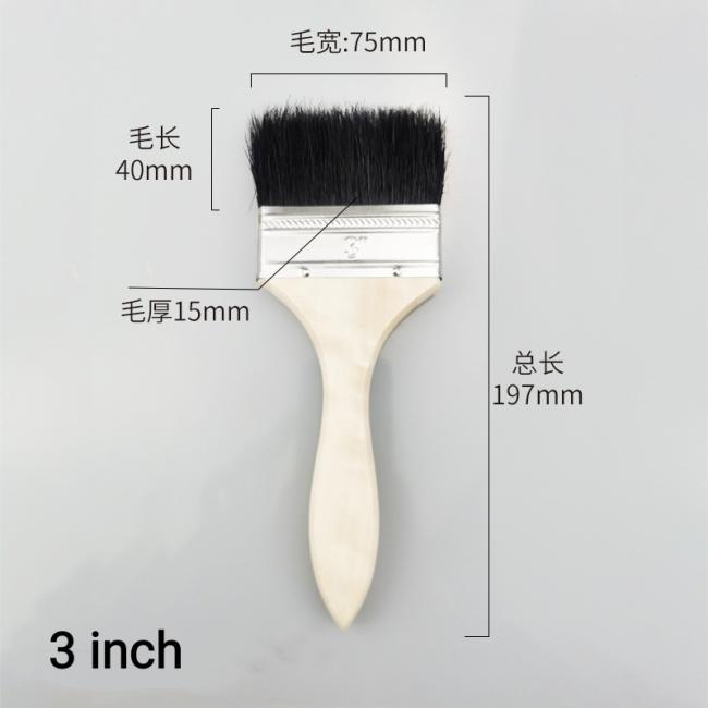 High Quality Custom Artist Painting Tools Wooden Handle Paint Brushes with Different Size