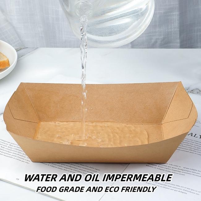 Custom Disposable Kraft Paper Food Tray Fast Food Tray