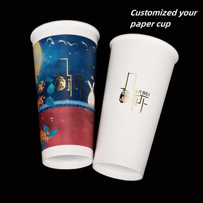 Factory Price Environmentally Single Wall Paper Cups with Lid